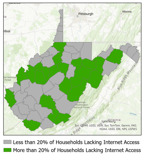 Internet Access in West Virginia